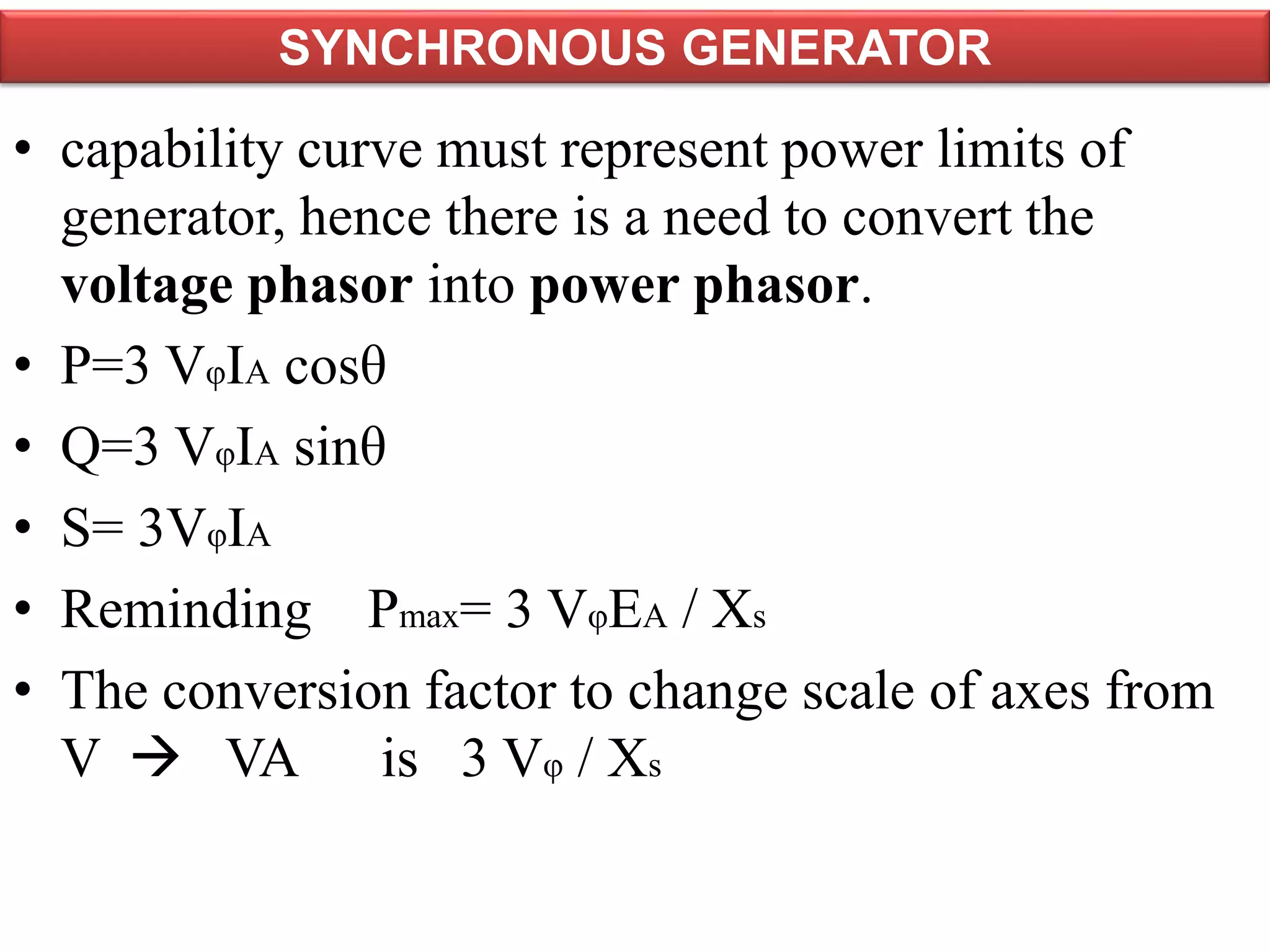 Excitation System And Capability Curve Of Synchronous Generator Ppsx