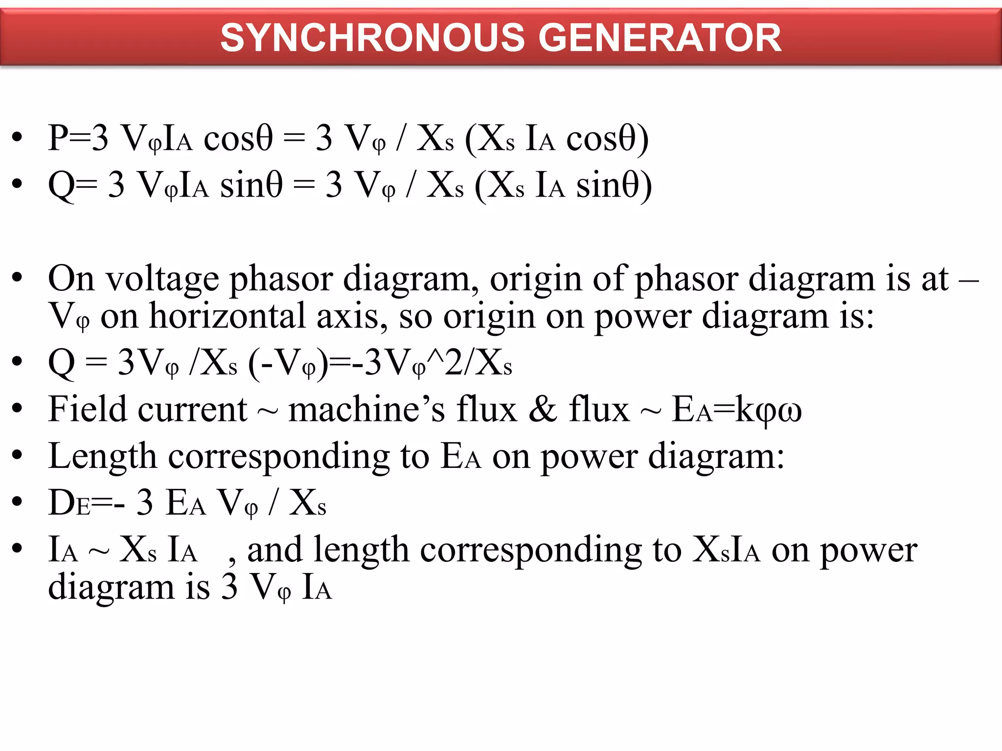 Excitation System And Capability Curve Of Synchronous Generator Ppsx