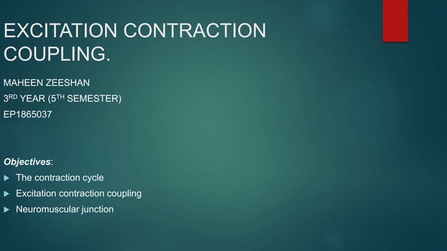 Excitation contraction coupling | PPTX