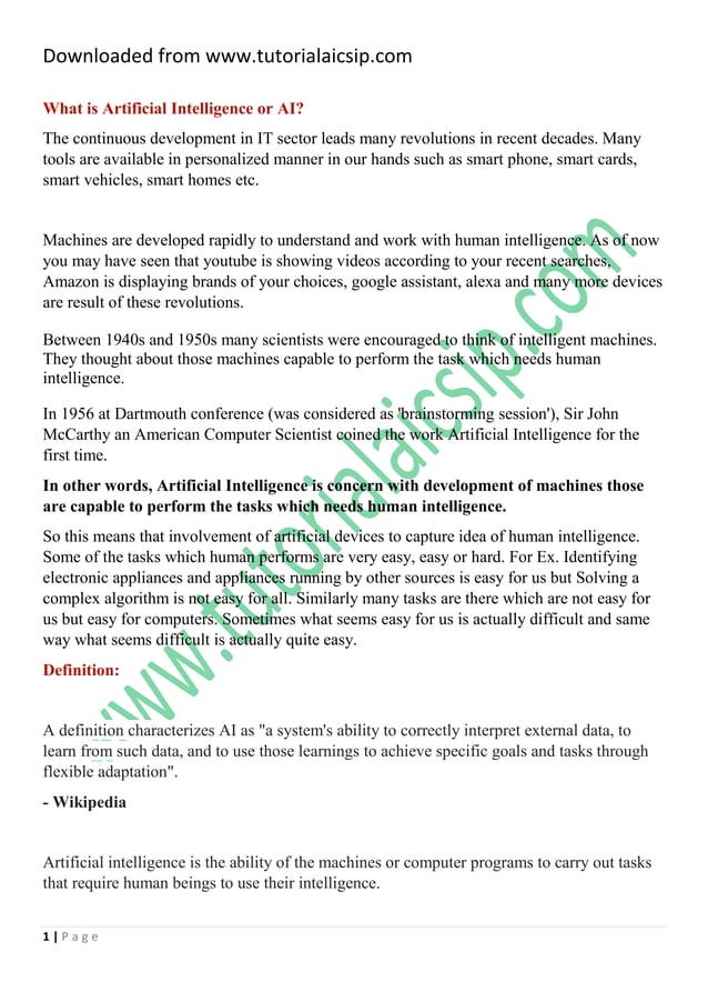 Excite artificial intelligence Class 9 | PDF | Artificial Intelligence ...
