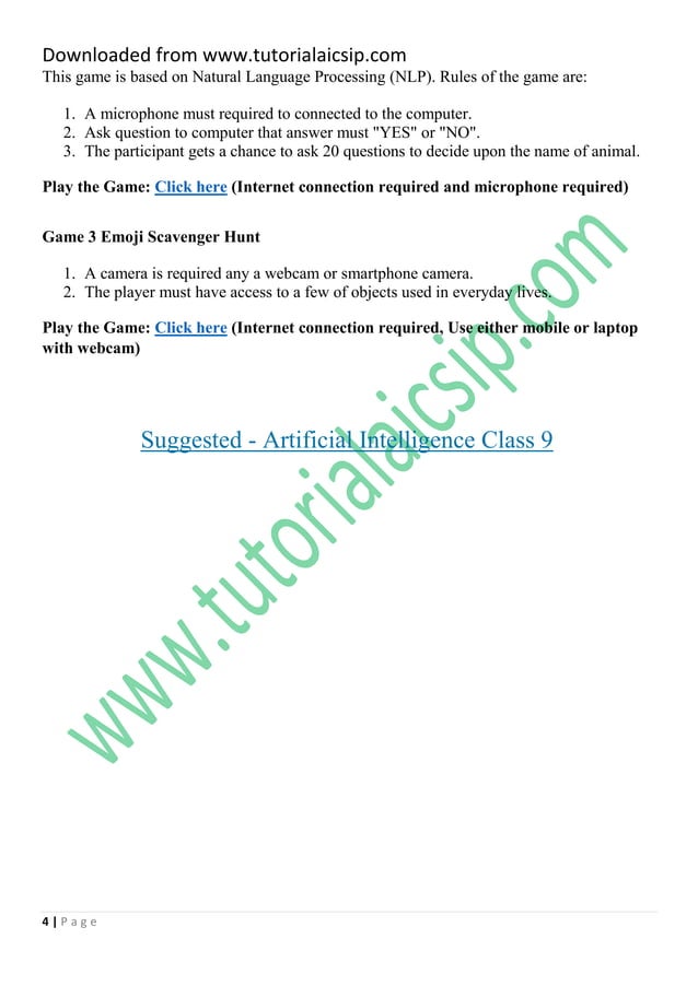 Excite artificial intelligence Class 9 | PDF | Artificial Intelligence ...