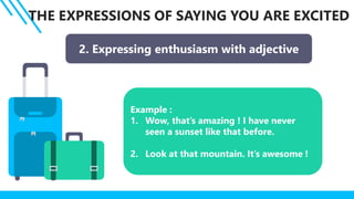 Saying You are Excited, Bored and Calming - Expressions | PPT