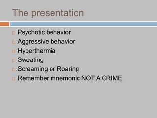 Excited delirium | PPTX | First Aid | Injuries