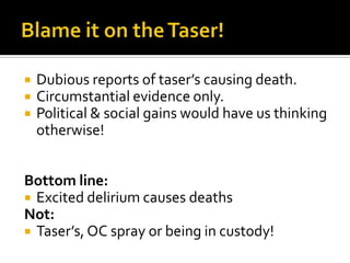 Excited delirium syndrome | PPTX