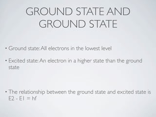 Excited state and quantum numbers | KEY