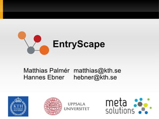 Introduction to EntryScape | ODP