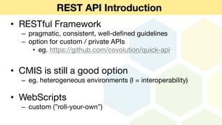 Exciting New Alfresco REST APIs | PPT