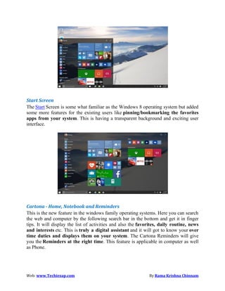 Exciting features of windows 10 operating system | PDF