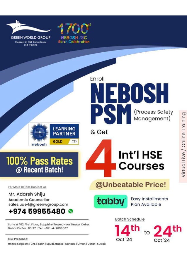 Exciting News for HSE Professionals in Qatar - Learn Nebosh PSM !.pdf