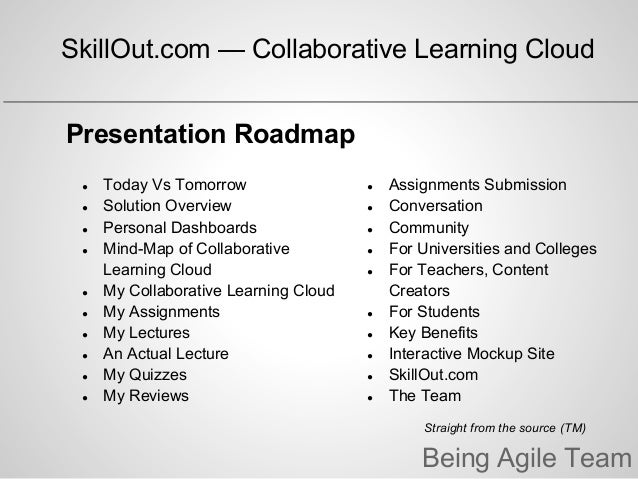 Exciting presentation: SkillOut.com — Collaborative Learning Cloud