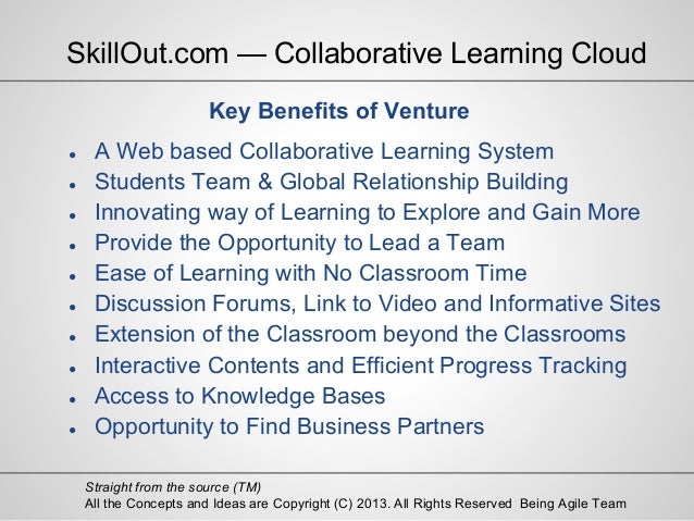 Exciting presentation: SkillOut.com — Collaborative Learning Cloud