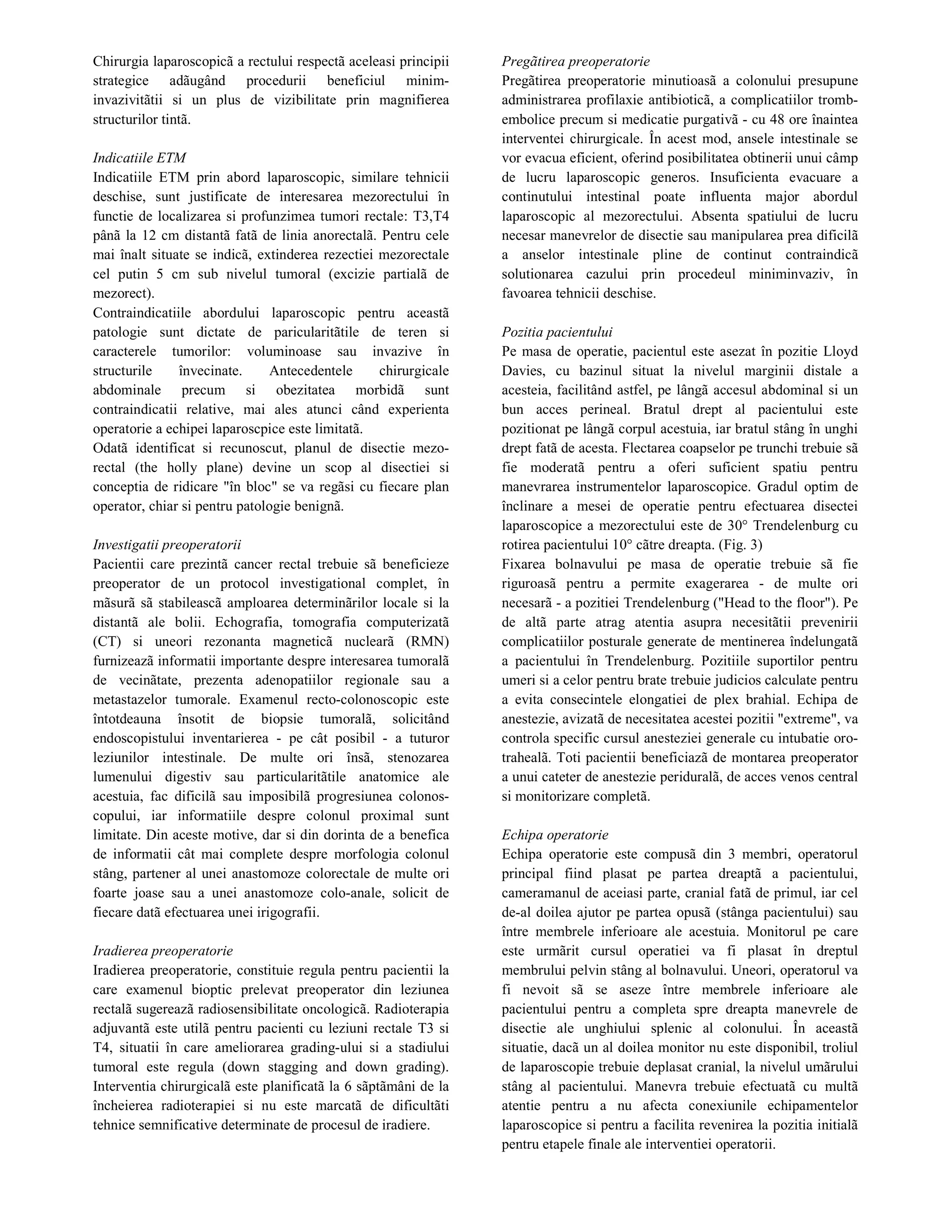Excizia totala a mezorectului prin abord laparoscopic | PDF