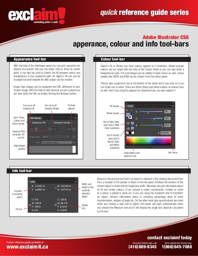 Free Adobe Illustrator Cs6 Quick Reference Guide From Exclaim 