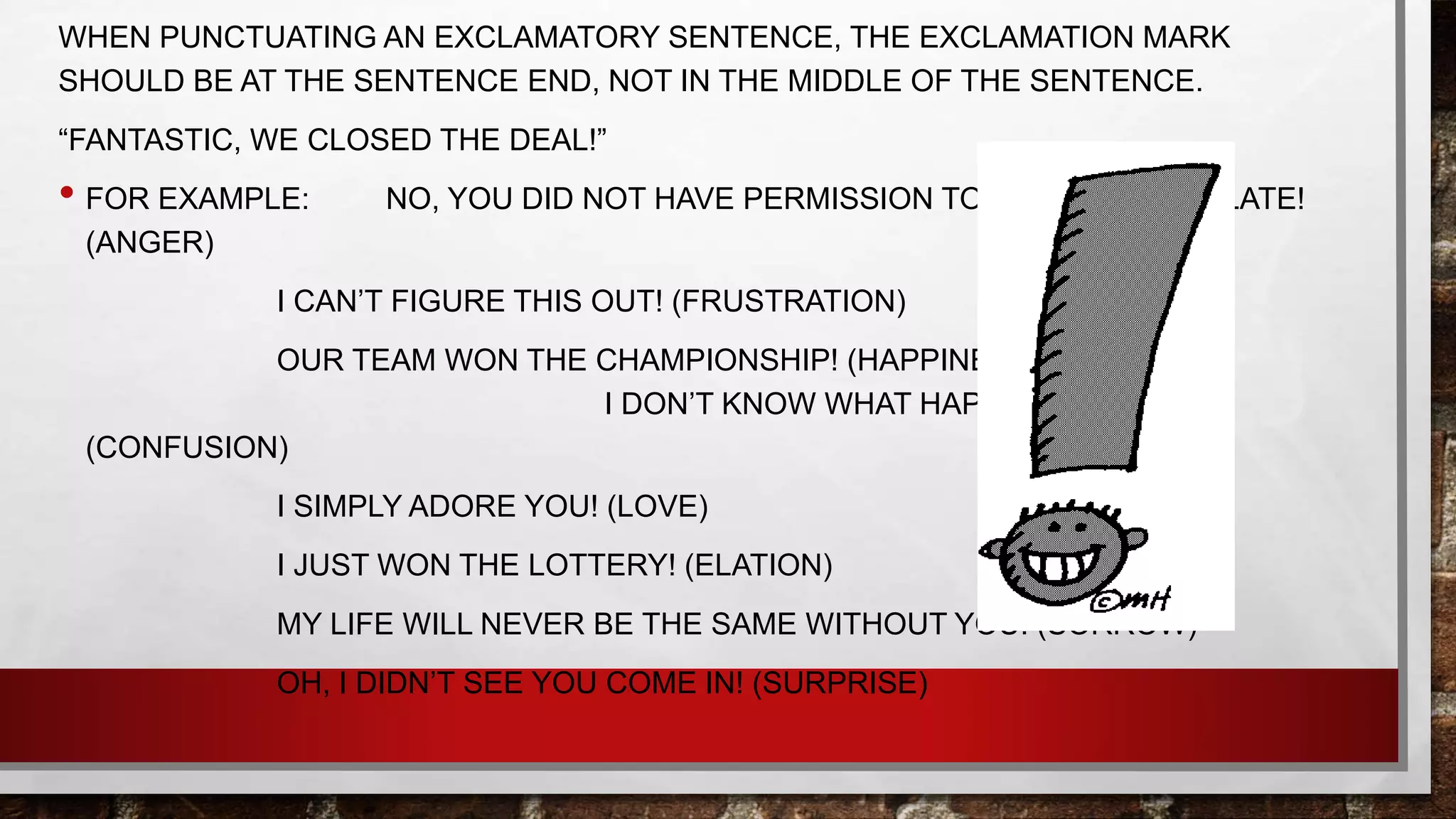 Exclamatory words, phrases and sentences (1) | PPTX