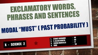 Exclamatory words, phrases and sentences (1) | PPTX