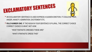 Exclamatory words, phrases and sentences (1) | PPTX