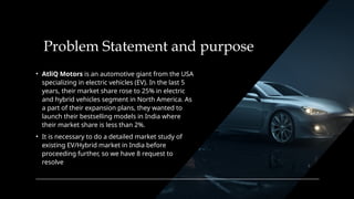 Excle EV Vehicles Project 1 Data analysis.pptx