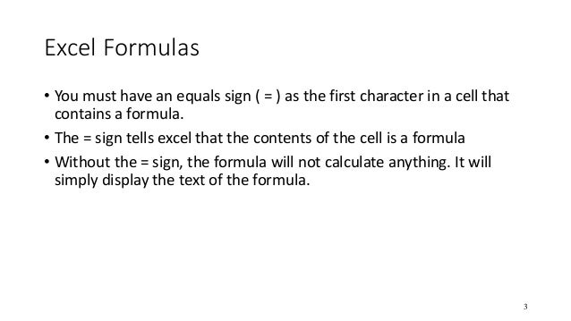 Excle formula