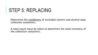 Excluded Solvent & Alcohol Contaminated Wipe Collection | PPT