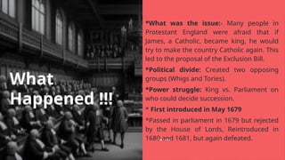 Exclusion bill & crisis of restoration age | PPTX