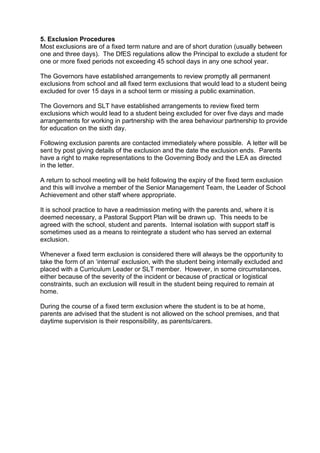 Exclusion Policy May 09 | DOC
