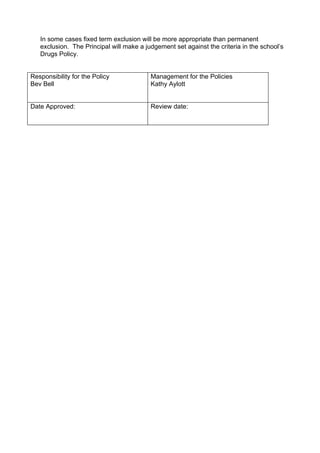 Exclusion Policy May 09 | DOC