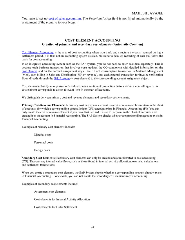 SAP CO Configuration Guide - Exclusive Document | DOC | Stocks and ...