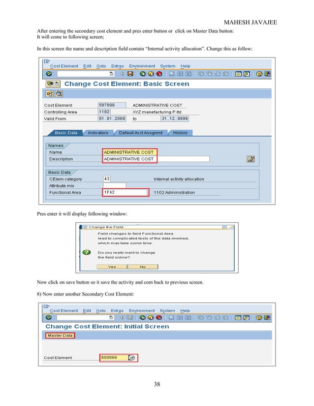 SAP CO Configuration Guide - Exclusive Document | DOC | Stocks and ...