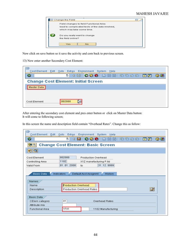 SAP CO Configuration Guide - Exclusive Document | DOC | Stocks and ...