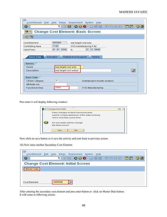 SAP CO Configuration Guide - Exclusive Document | DOC | Stocks and ...
