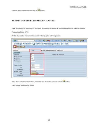 SAP CO Configuration Guide - Exclusive Document | DOC