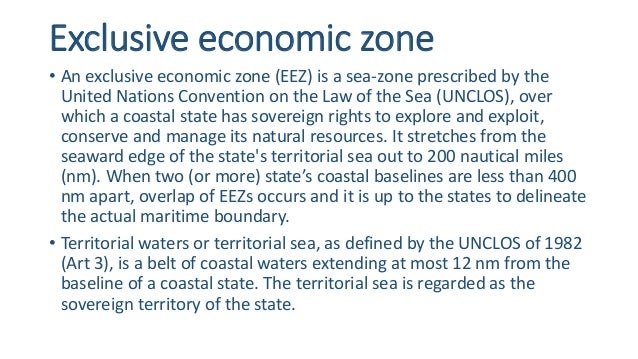 Exclusive economic zone and legal provisions