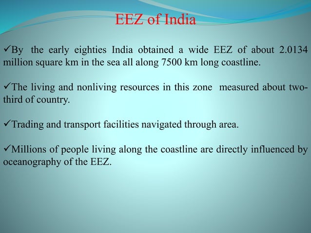 Exclusive Economic Zones of India | PPSX | Geography | Science