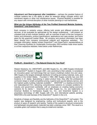 MODULAR GREENROOF TECHNOLOGY: AN OVERVIEW OF TWO SYSTEMS | PDF