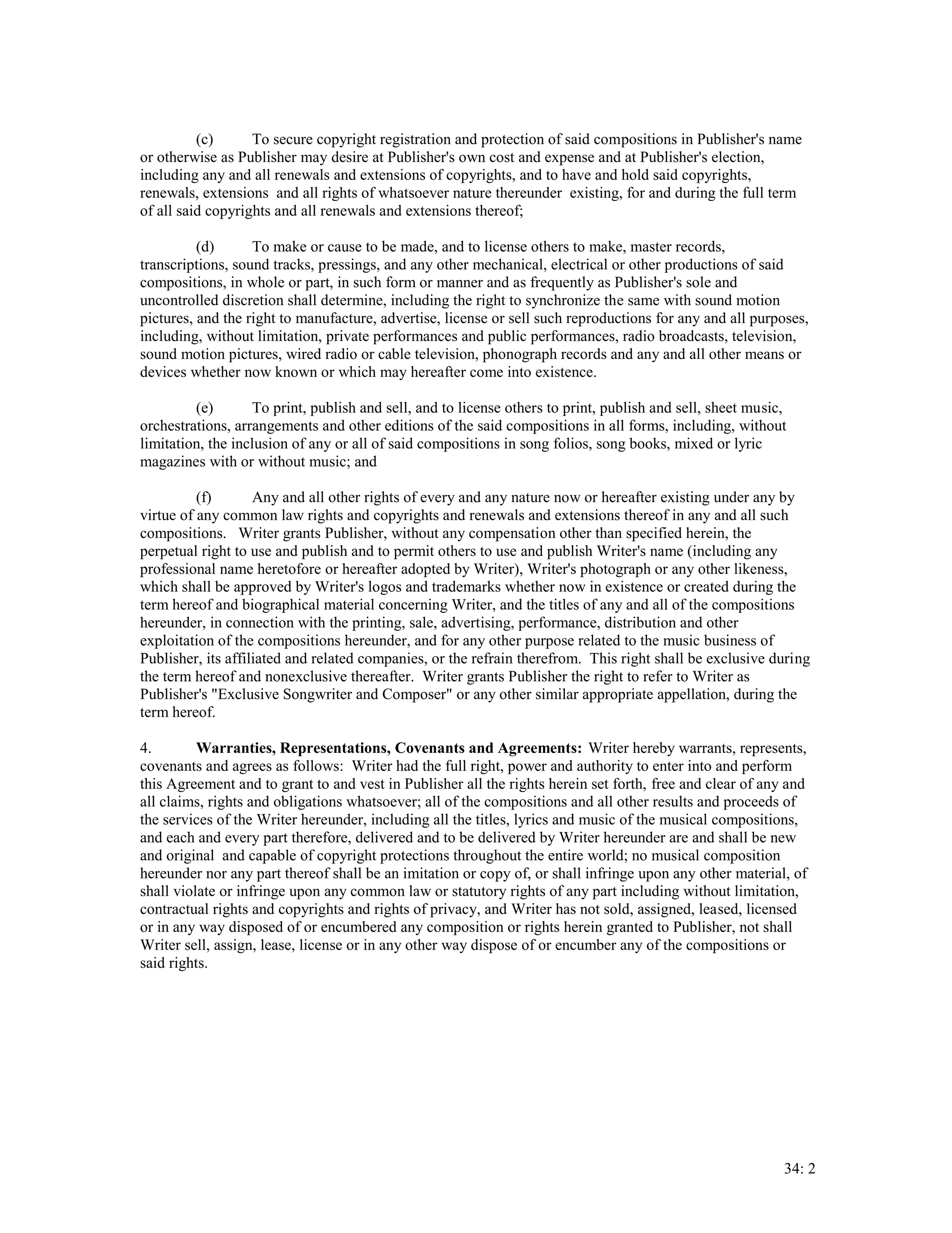 Exclusive songwriter contract | PDF