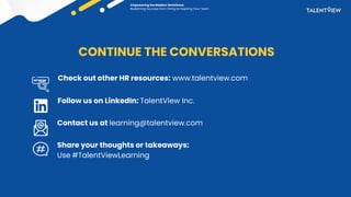TalentView Webinar: Empowering the Modern Workforce_ Redefininig Success from Hiring to ...