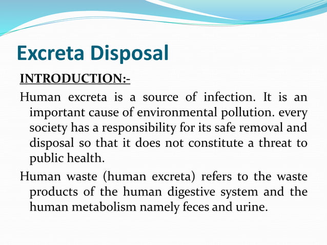unit-ii health , waste disposal include Excreta disposal ppt | PPTX