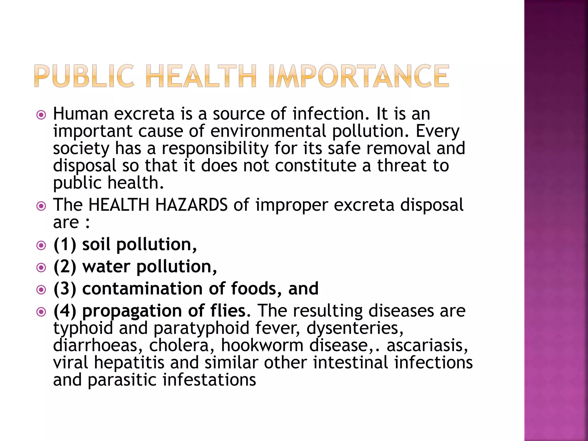 Lecture of Excreta Disposal | PPTX