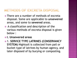 Lecture of Excreta Disposal | PPTX