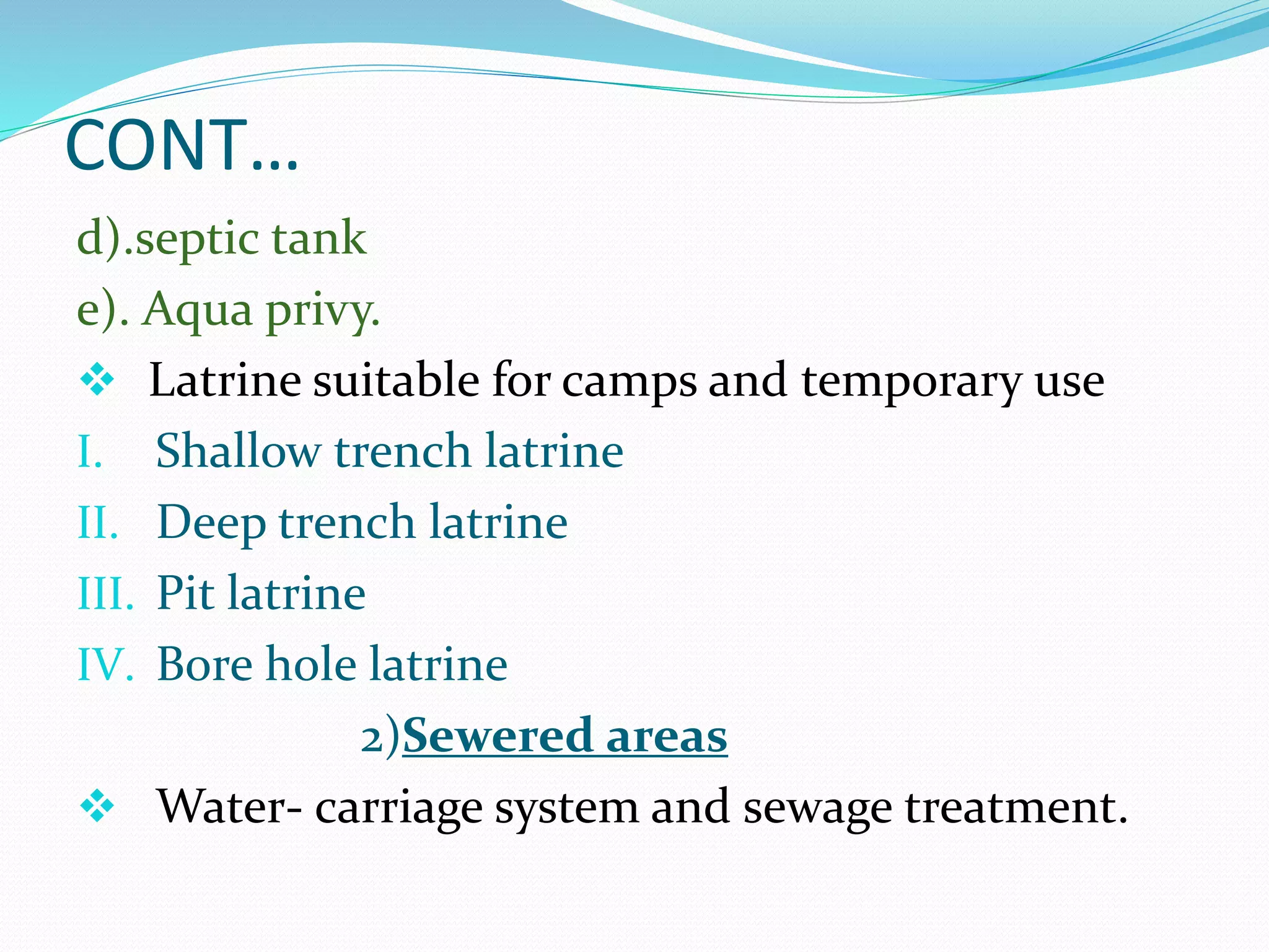 Excreta disposal ppt | PPTX