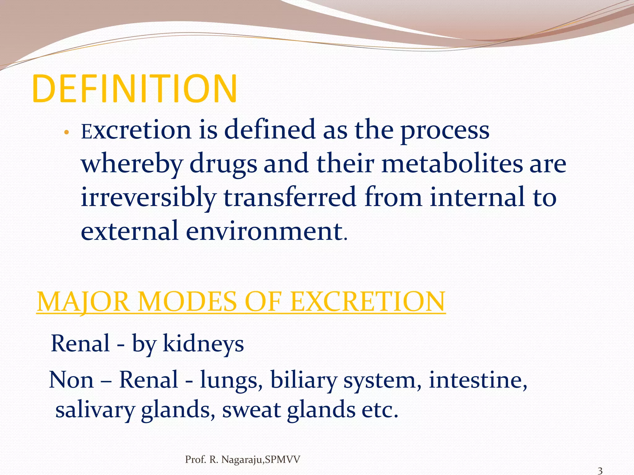 Excretion renal and non-renal | PPT