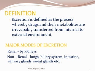 Excretion renal and non-renal | PPT