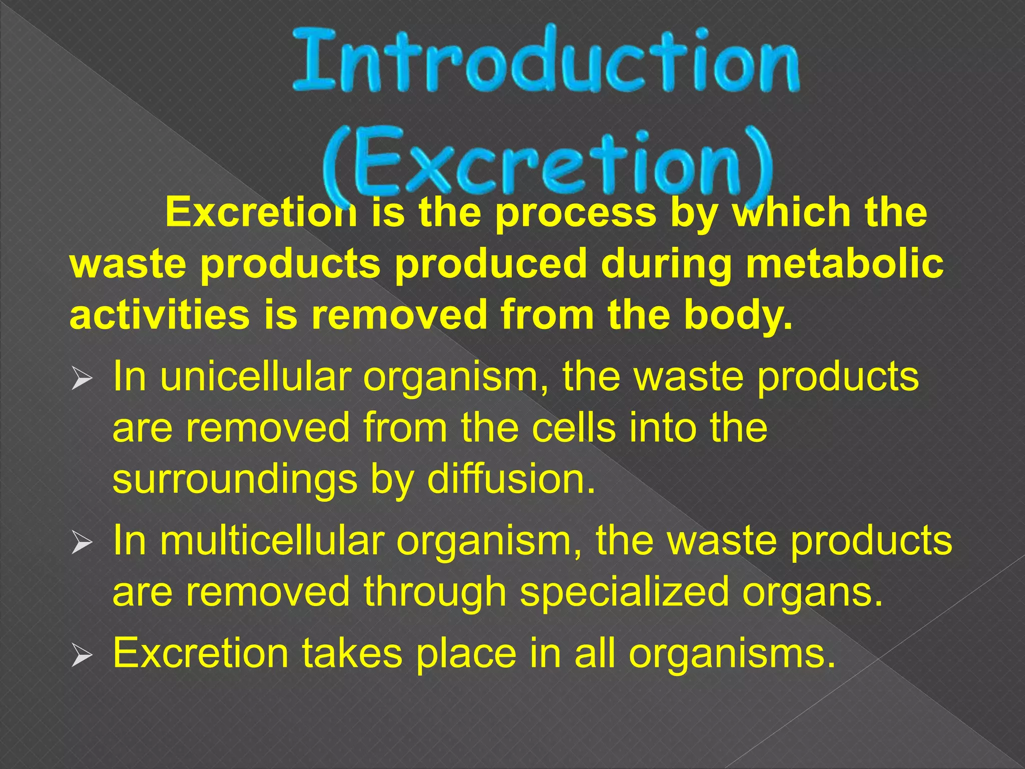 Excretion (biology) class 10th | PPTX