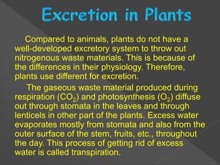 Excretion (biology) class 10th | PPTX