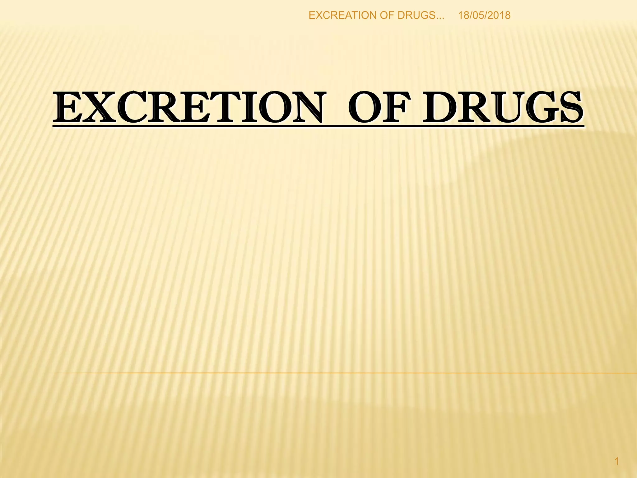 Excretion of drug | PDF