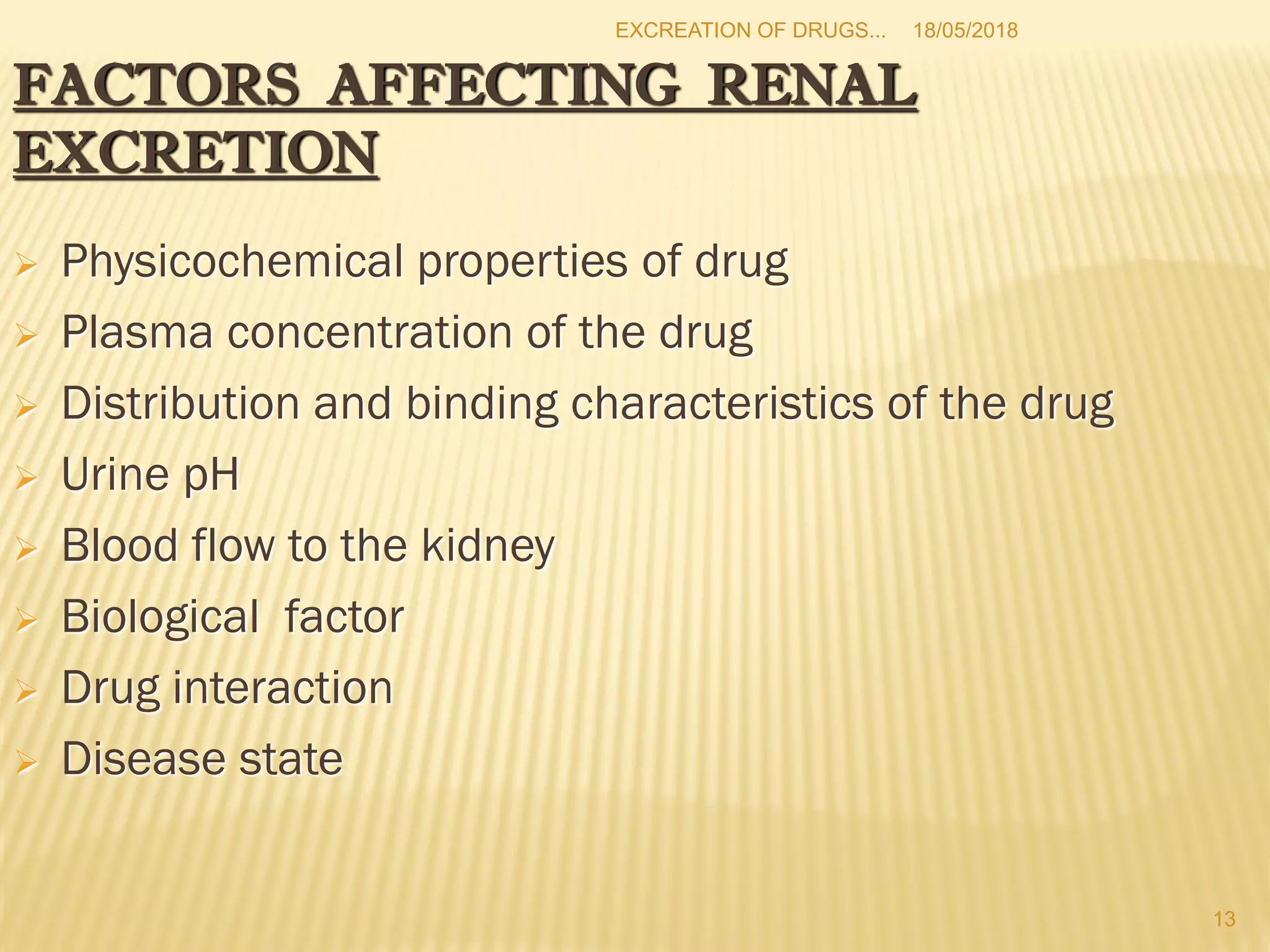 Excretion of drug | PDF