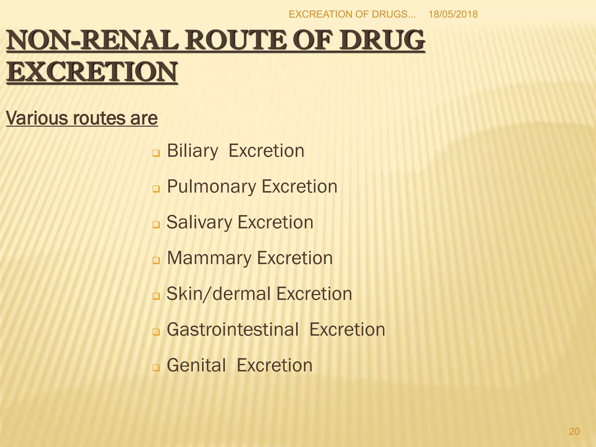 Excretion of drug | PDF