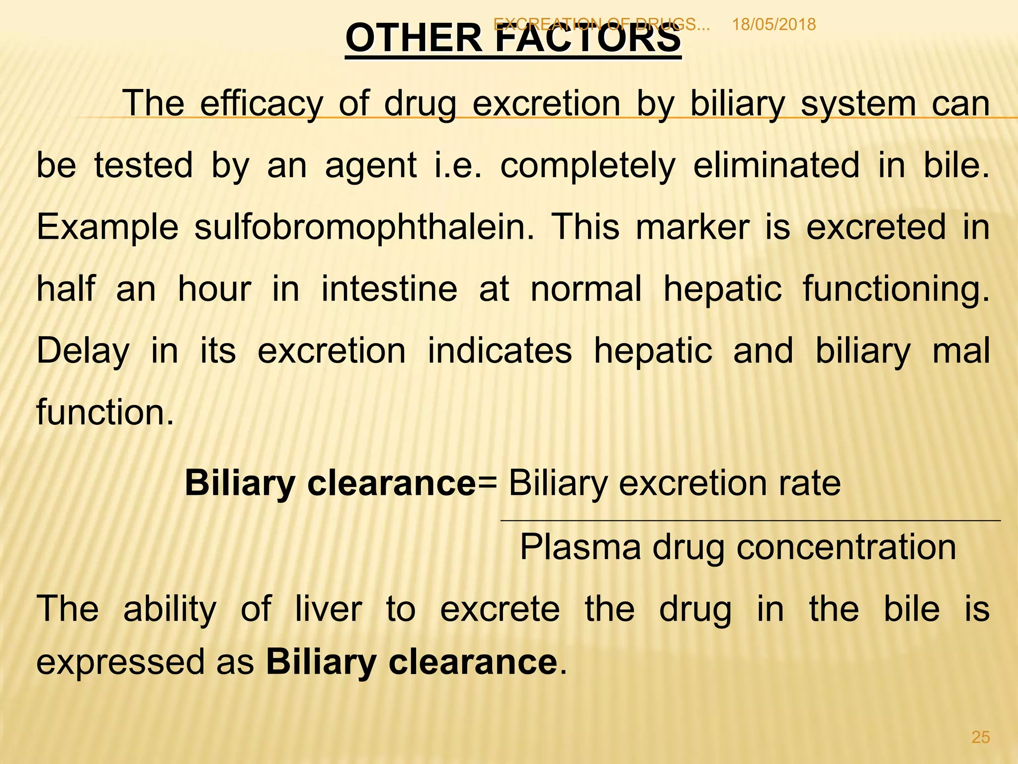 Excretion of drug | PDF