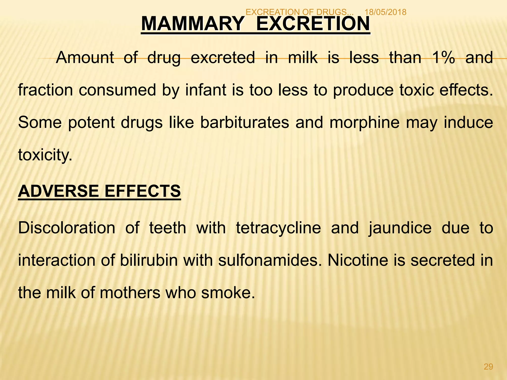 Excretion of drug | PDF