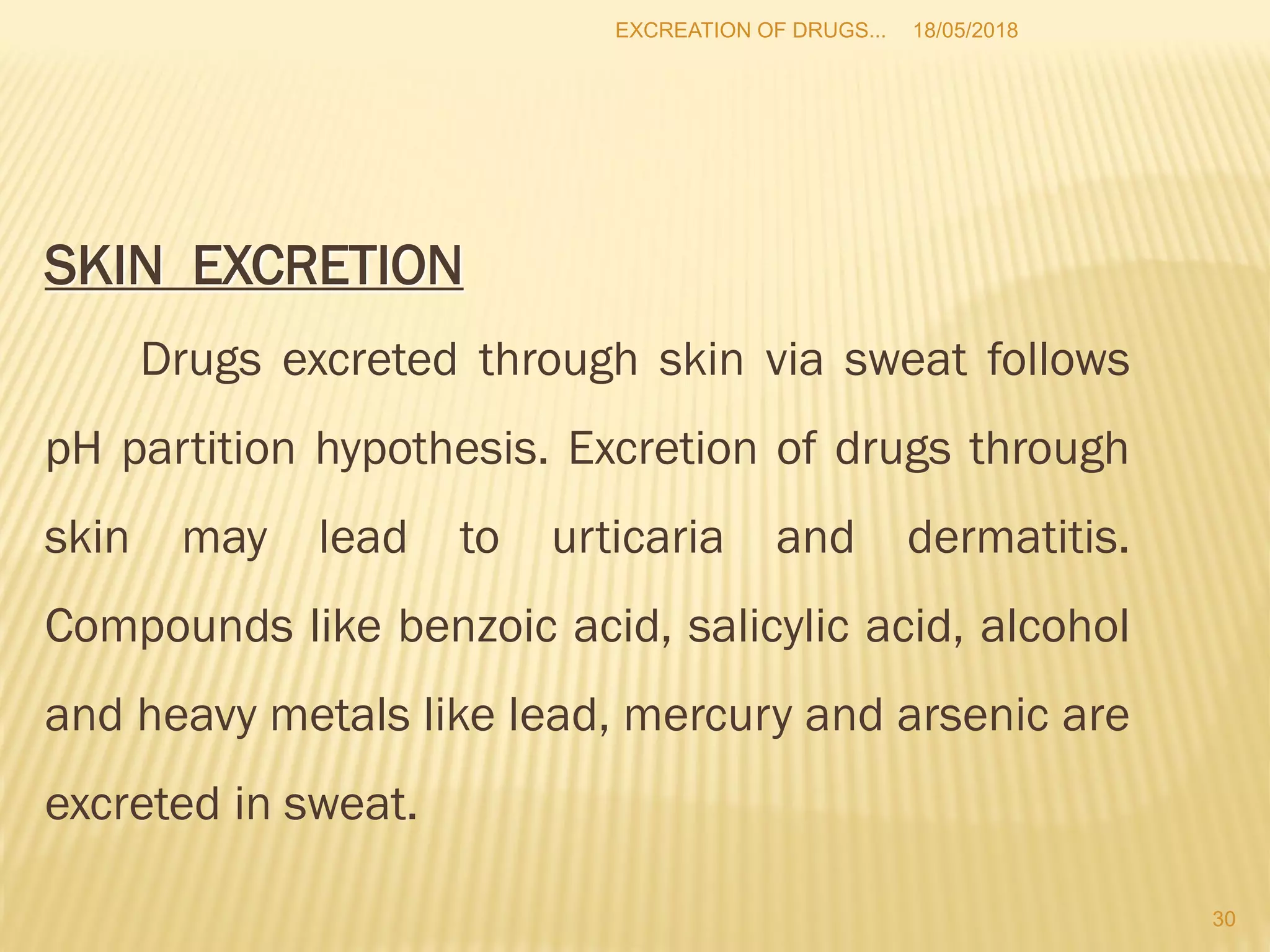 Excretion of drug | PDF